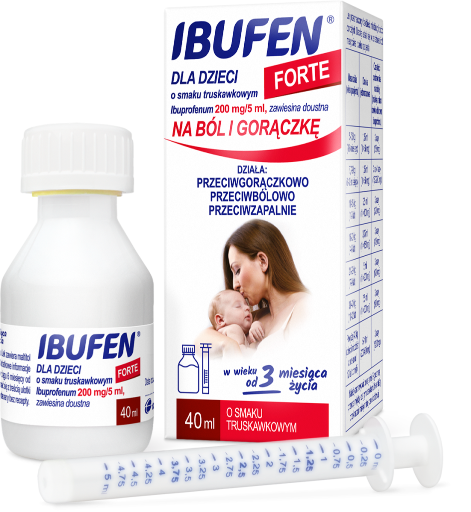 Ibufen dla dzieci FORTE - zawiesina o smaku truskawkowym